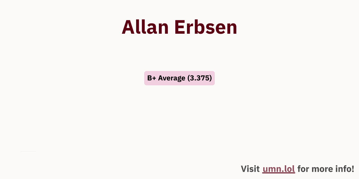 Allan Erbsen | GopherGrades