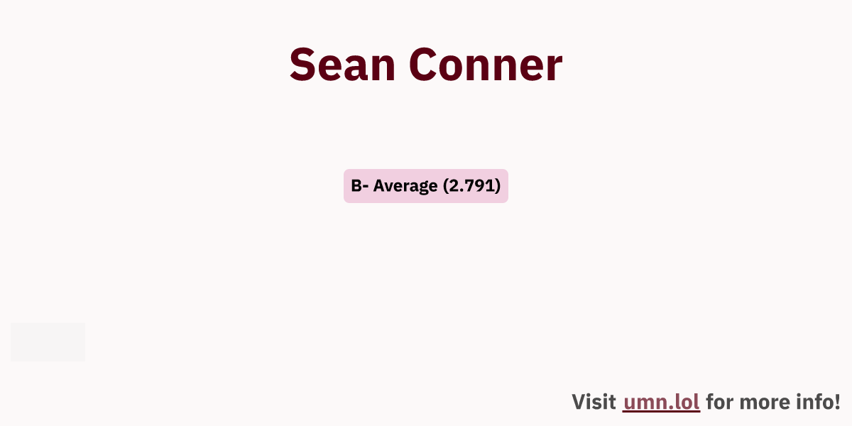 Sean Conner | GopherGrades