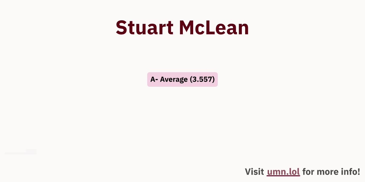 Stuart McLean | GopherGrades